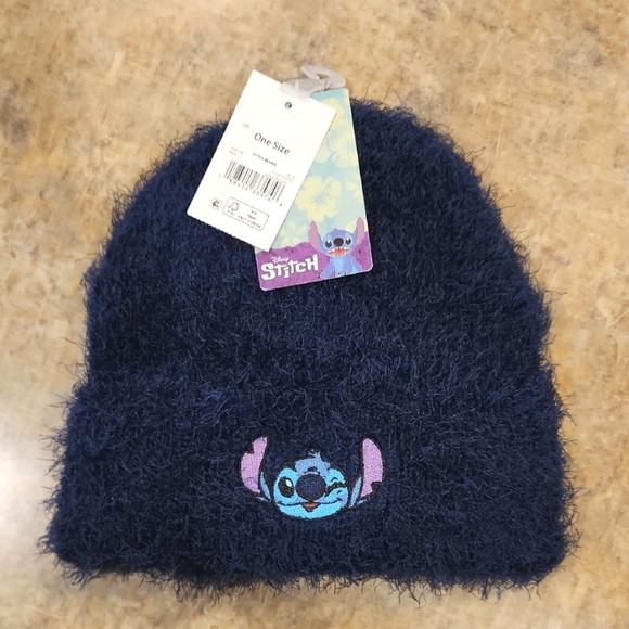 Disney | Accessories | Stitch Fuzzy Beanie | Poshmark